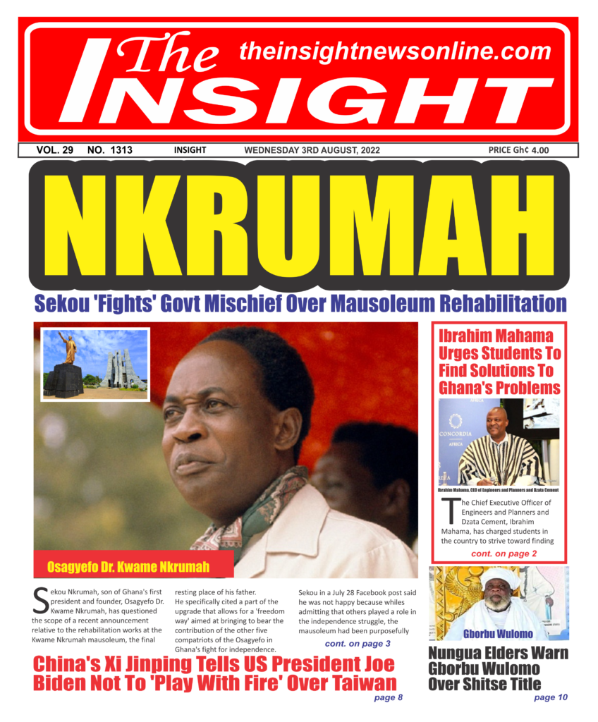 WEDNESDAY 3RD AUGUST, 2022 EDITION OF THEINSIGHT NEWSPAPER - Theinsightnews