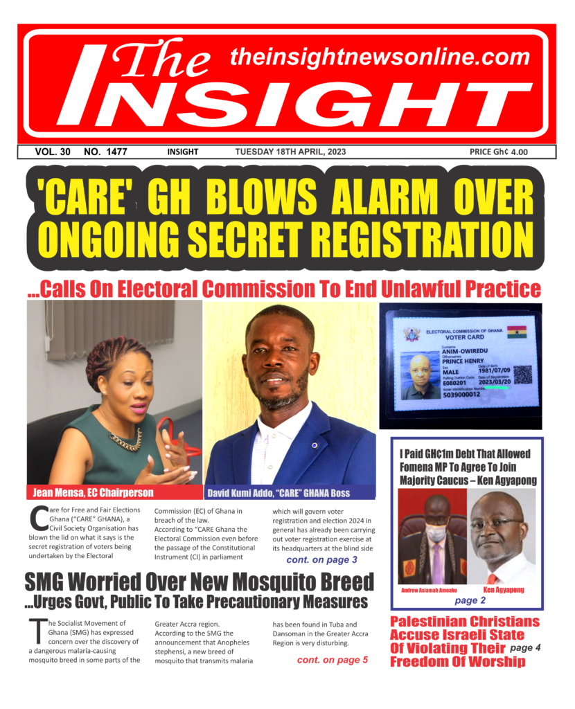 TUESDAY 18TH APRIL 2023 EDITION OF THEINSIGHT NEWSPAPER - Theinsightnews